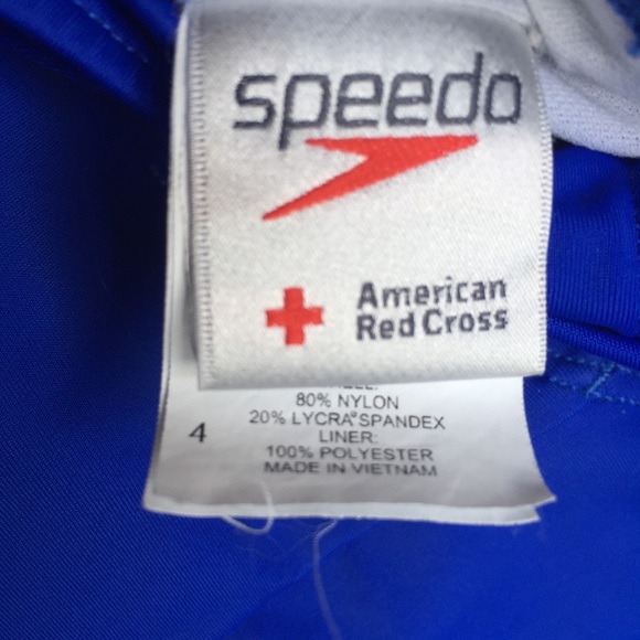 Speedo | Swim | Speedo Blue Swimsuit American Red Cross | Poshmark